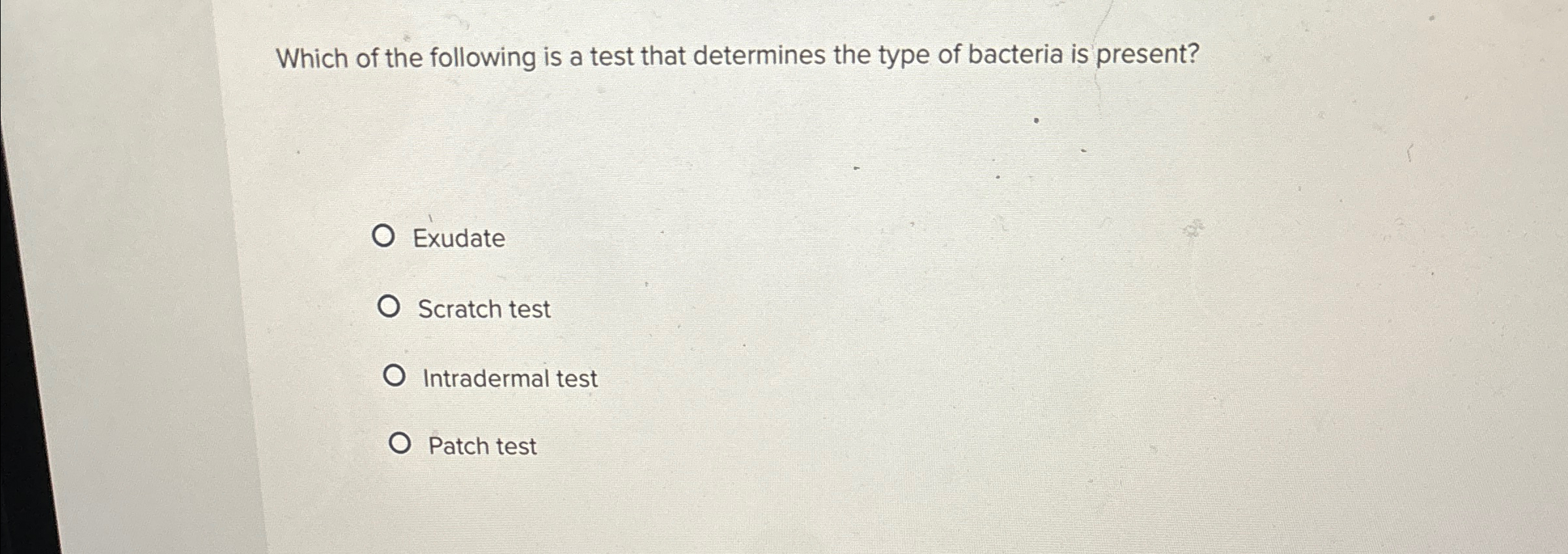 Solved Which of the following is a test that determines the | Chegg.com
