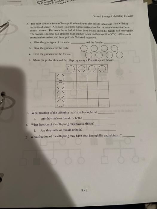 Solved X-linked Recessive Traits. Review X-linked traits in | Chegg.com