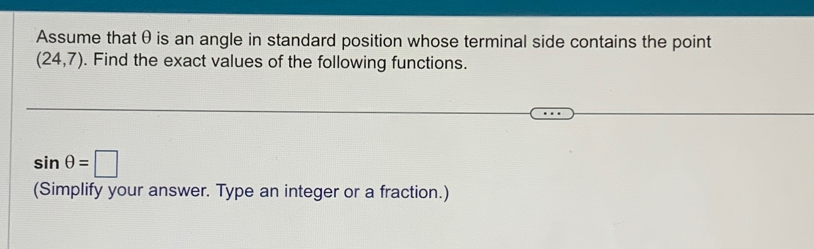 Solved Assume that θ ﻿is an angle in standard position whose | Chegg.com