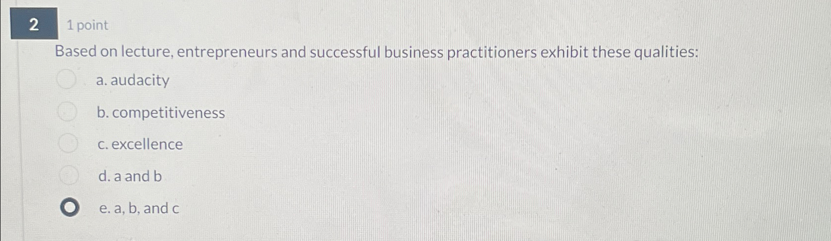 Solved 21 ﻿pointBased on lecture, entrepreneurs and | Chegg.com