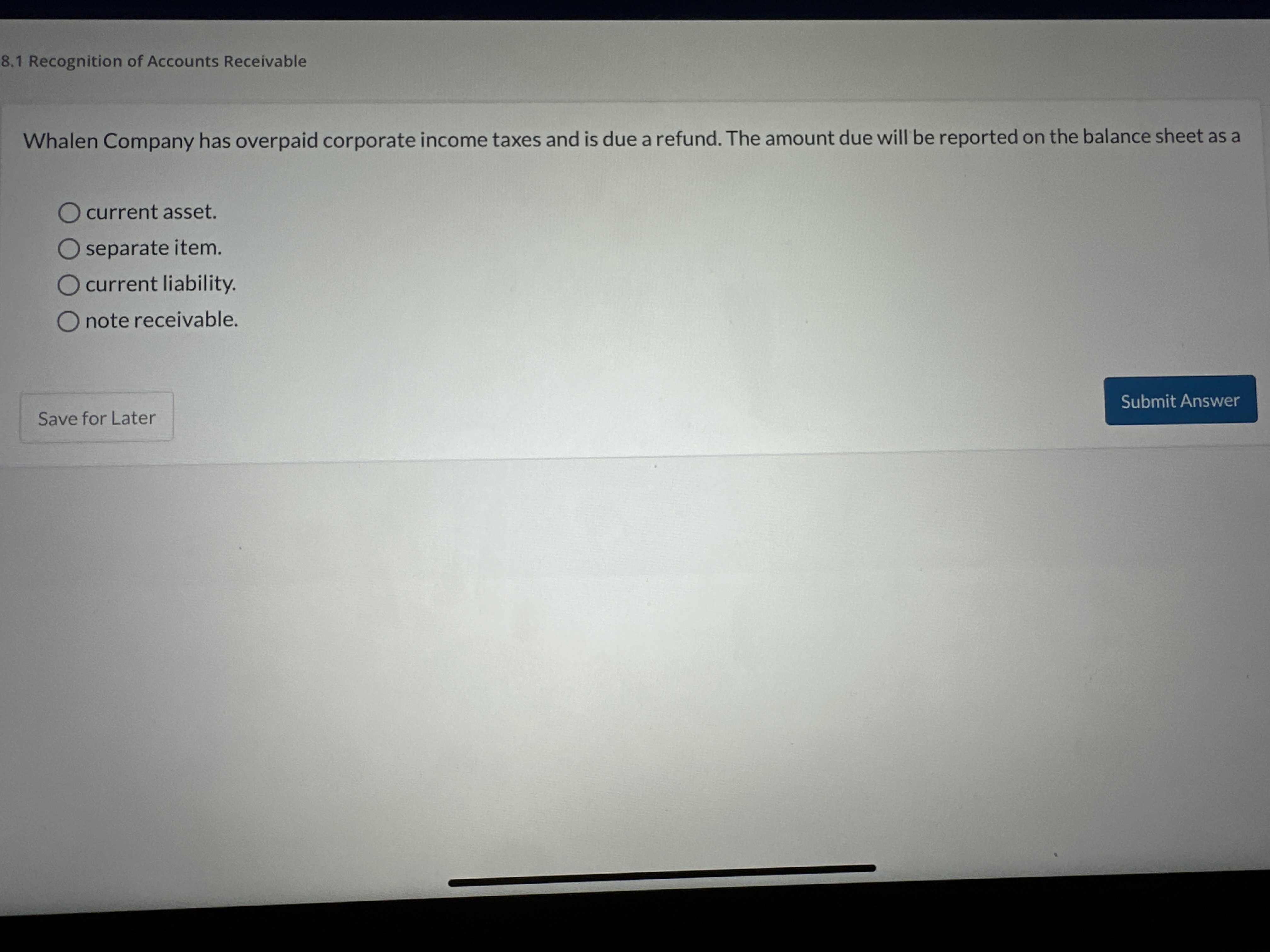 Solved 8.1 ﻿Recognition of ﻿Accounts ReceivableWhalen | Chegg.com
