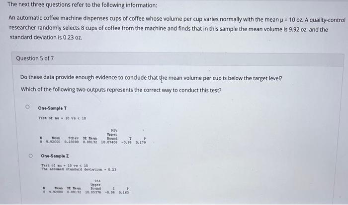 Solved The next three questions refer to the following | Chegg.com