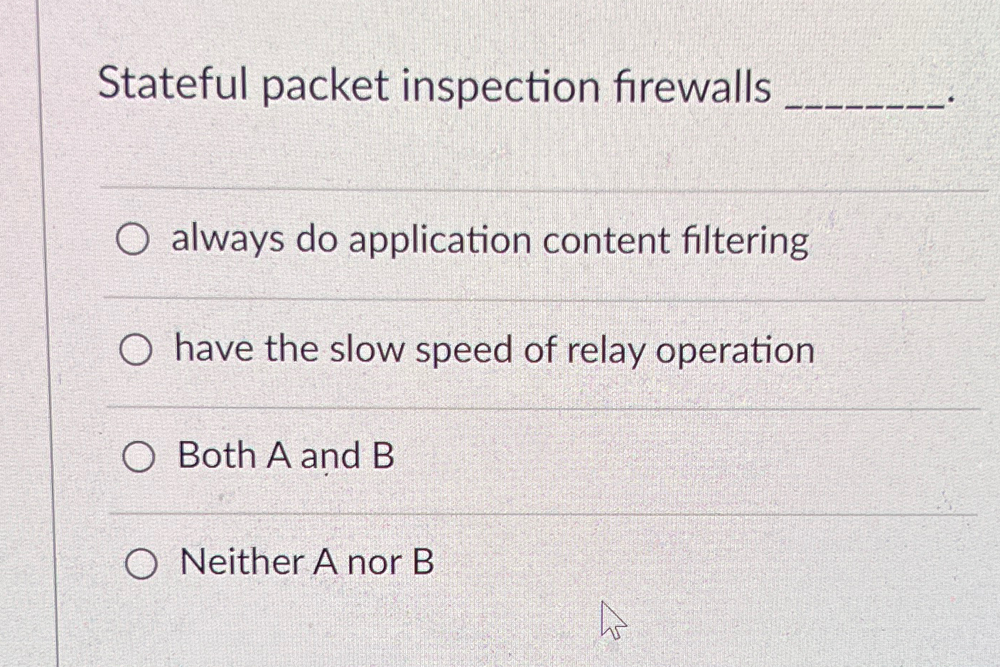 Solved Stateful Packet Inspection Firewallsalways Do
