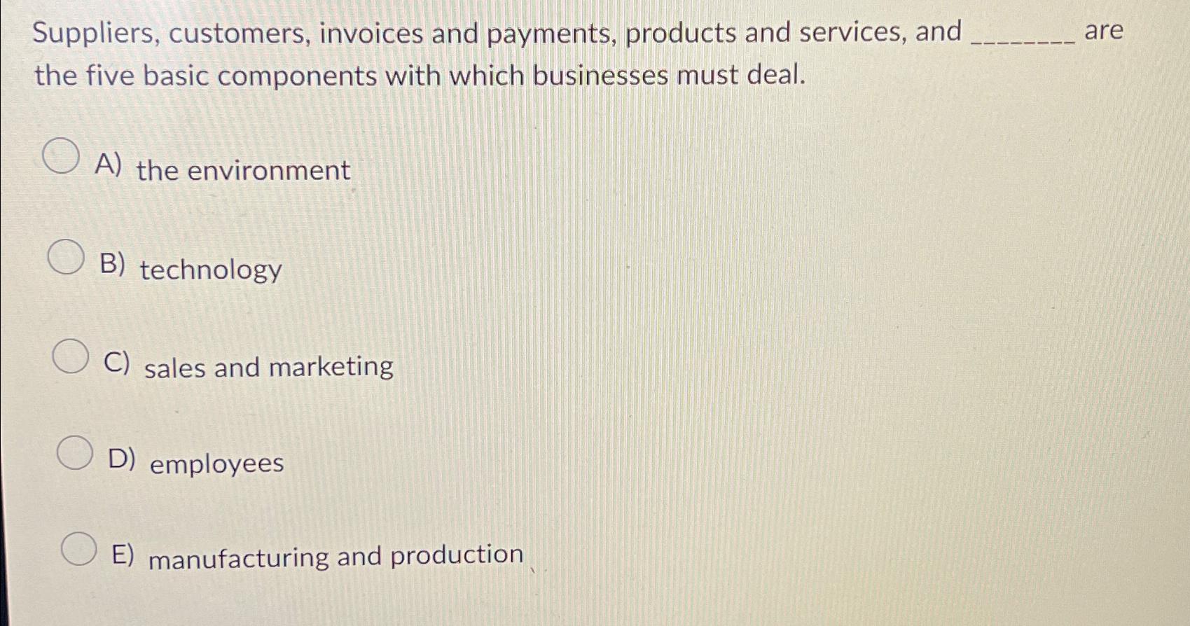 Solved Suppliers, customers, invoices and payments, products | Chegg.com