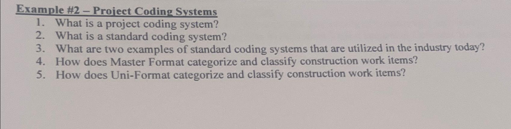 Solved Example 2 ﻿proiect Coding Systemswhat Is A Project 8627