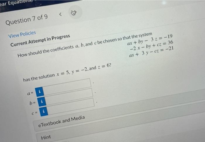 Solved View Fulicies Current Attempt in Progress Solve the | Chegg.com