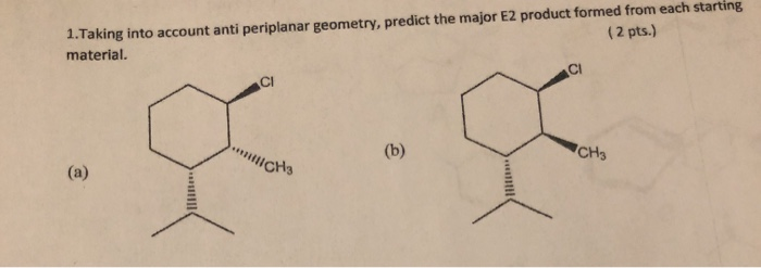 Solved 1. Taking into account anti periplanar geometry, | Chegg.com