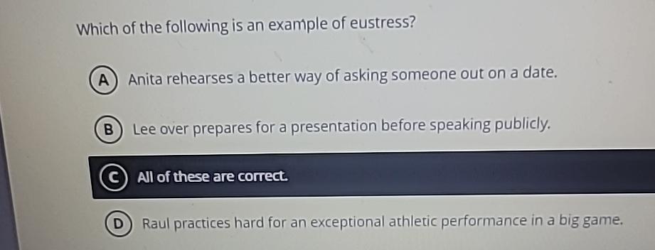 Solved Which of the following is an example of | Chegg.com