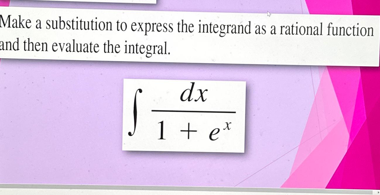 Solved Make a substitution to express the integrand as a | Chegg.com