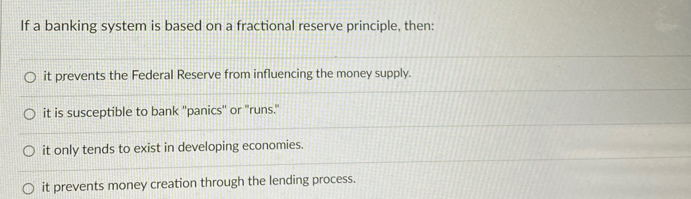 Solved If a banking system is based on a fractional reserve | Chegg.com