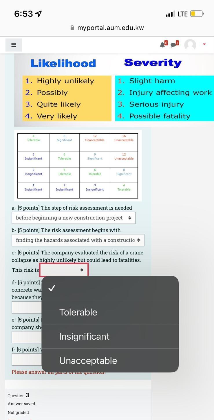 Solved Q2 [30 points]: Problem solving for Risk Assessment | Chegg.com