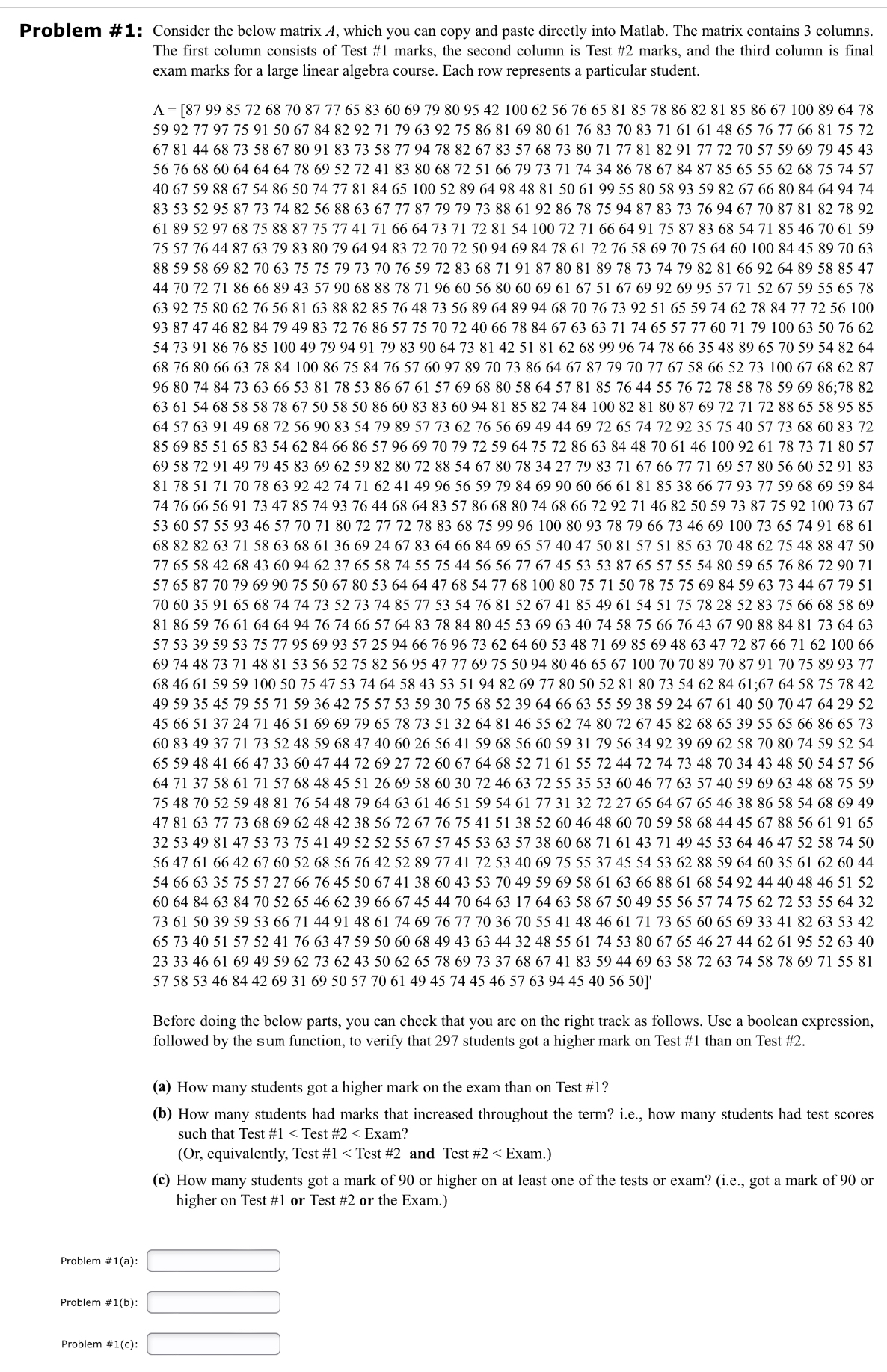Solved Problem 1 Consider The Below Matrix A ﻿which You 