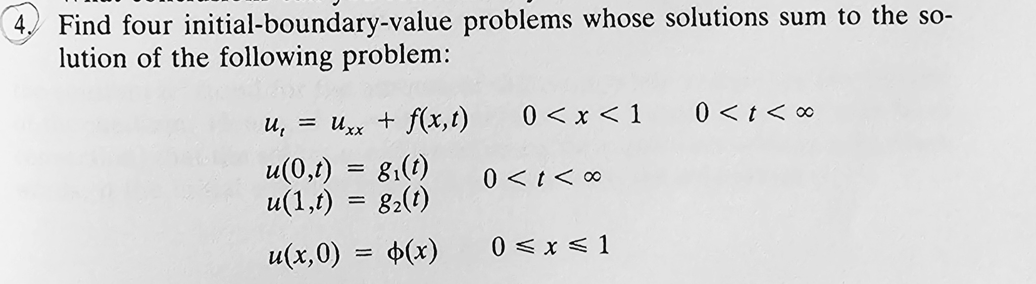 Solved Find Four Initial Boundary Value Problems Whose