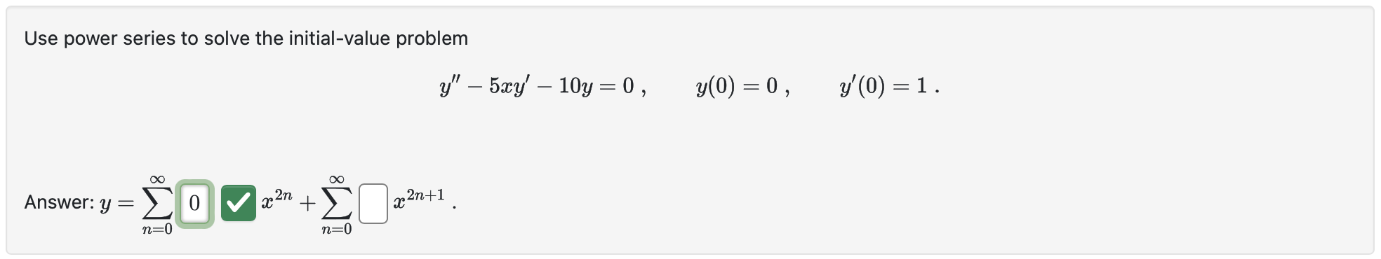 Solved Use power series to ﻿solve the initial-value | Chegg.com