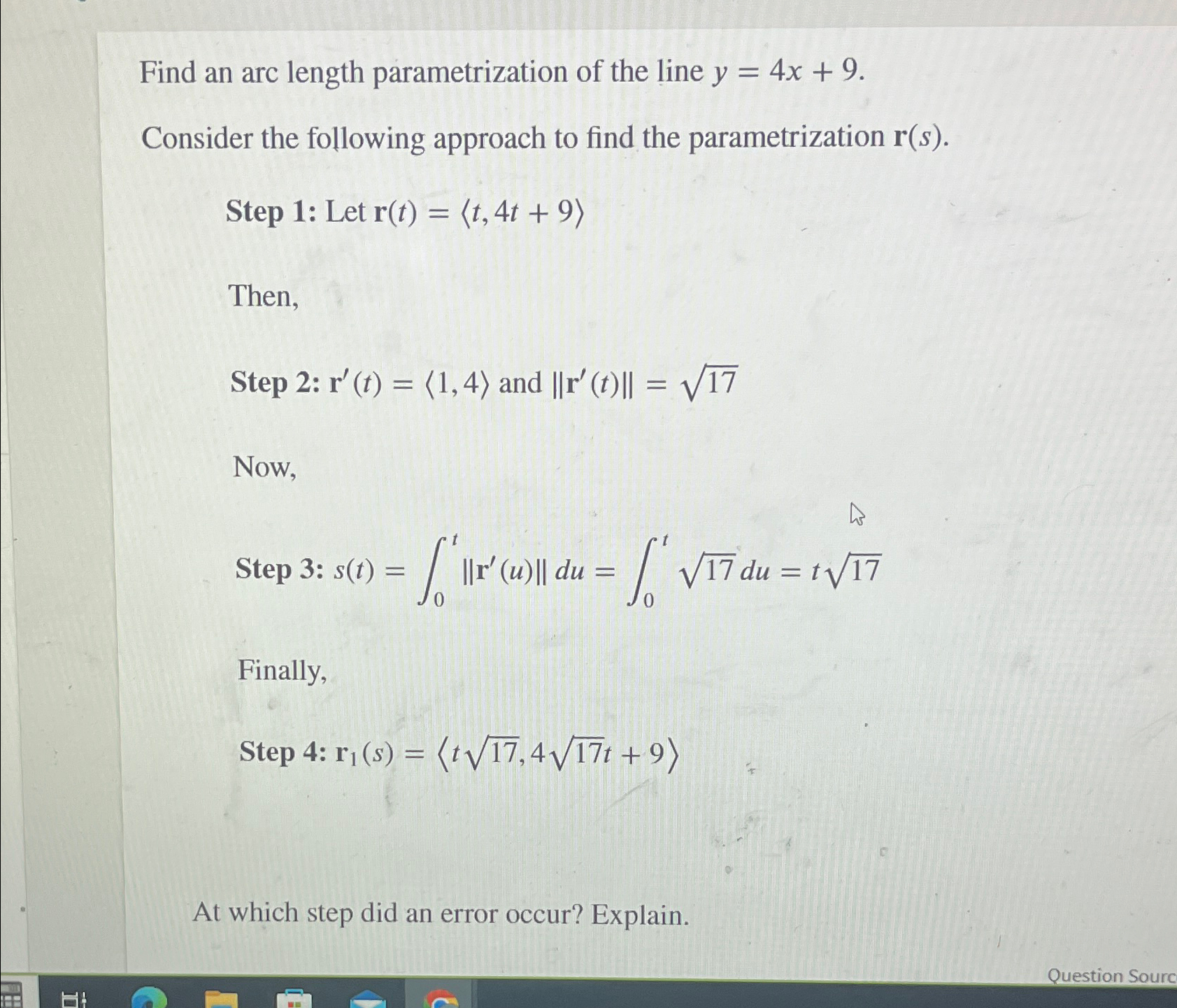 Solved Find an arc length parametrization of the line | Chegg.com