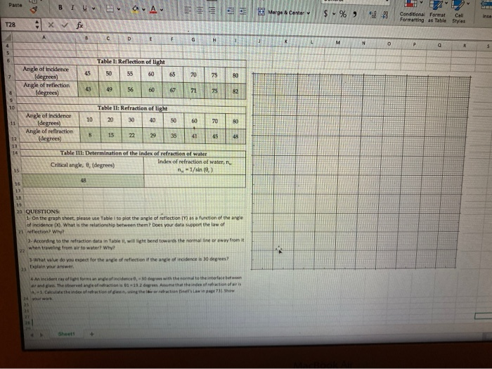 Solved Paste BIU OA lile Marge & Center $ % ) Conditional | Chegg.com
