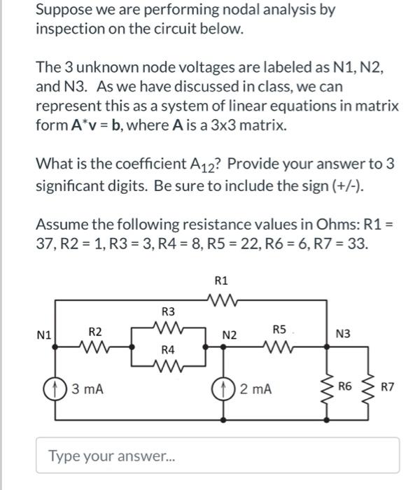 Solved Suppose we are performing nodal analysis by | Chegg.com