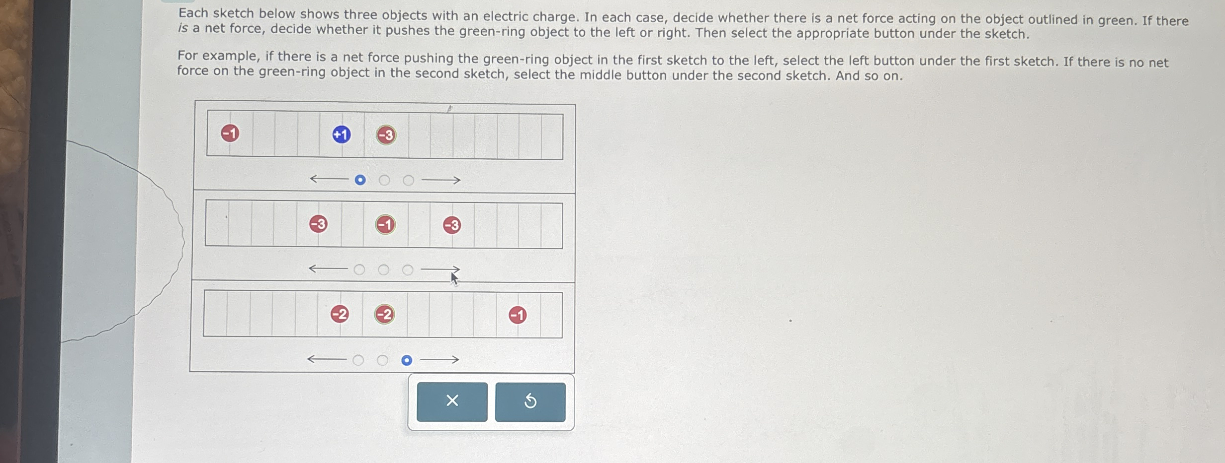 Solved Each sketch below shows three objects with an | Chegg.com