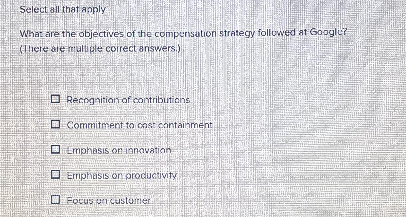 Solved Select all that applyWhat are the objectives of the | Chegg.com