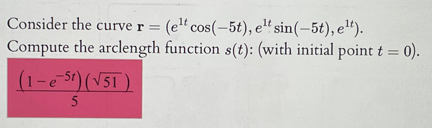 Solved Consider the curve | Chegg.com