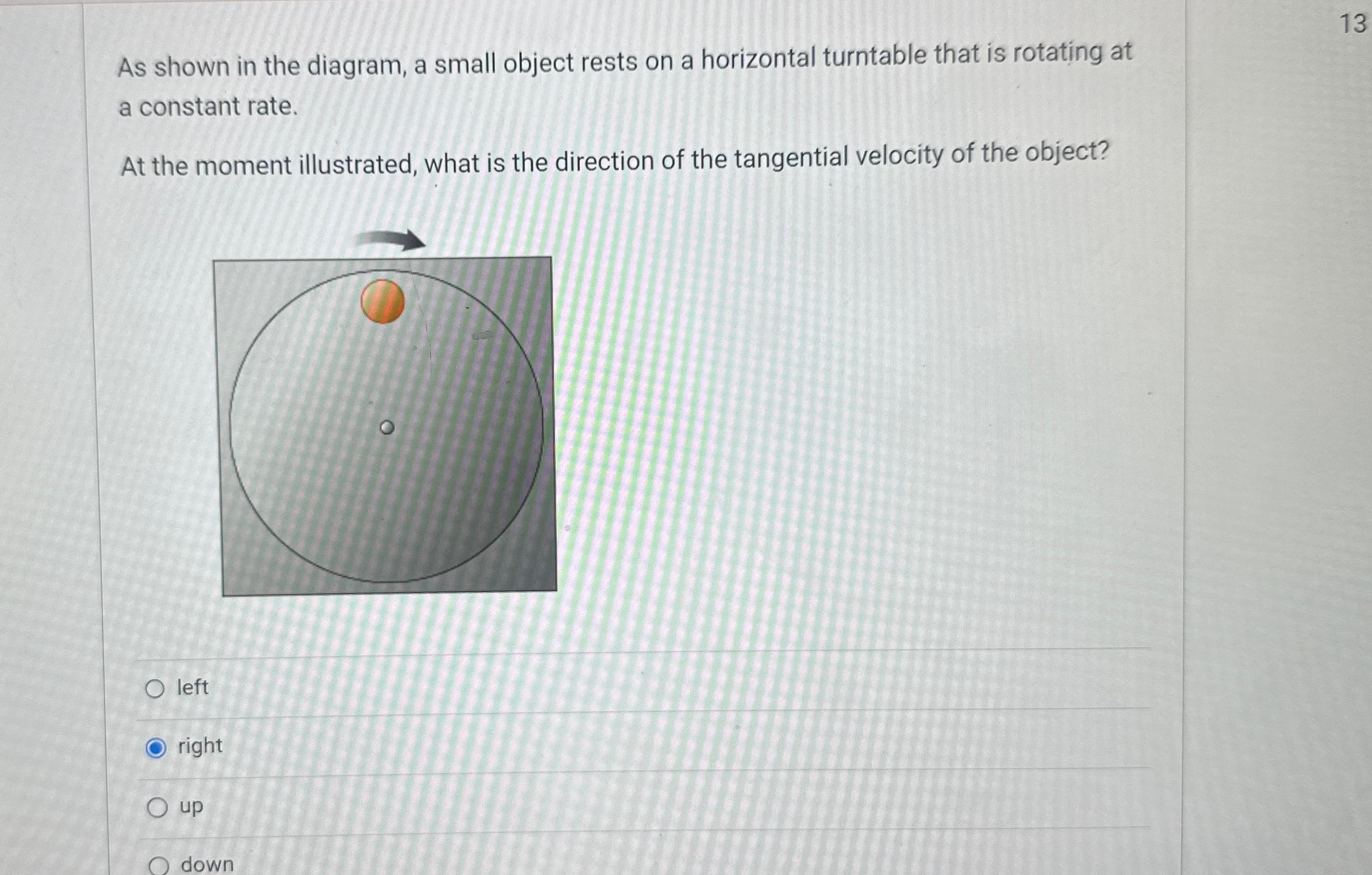 Solved As shown in the diagram, a small object rests on a | Chegg.com