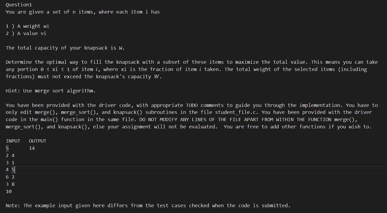 Solved Question1You are given a set of n ﻿items, where each | Chegg.com