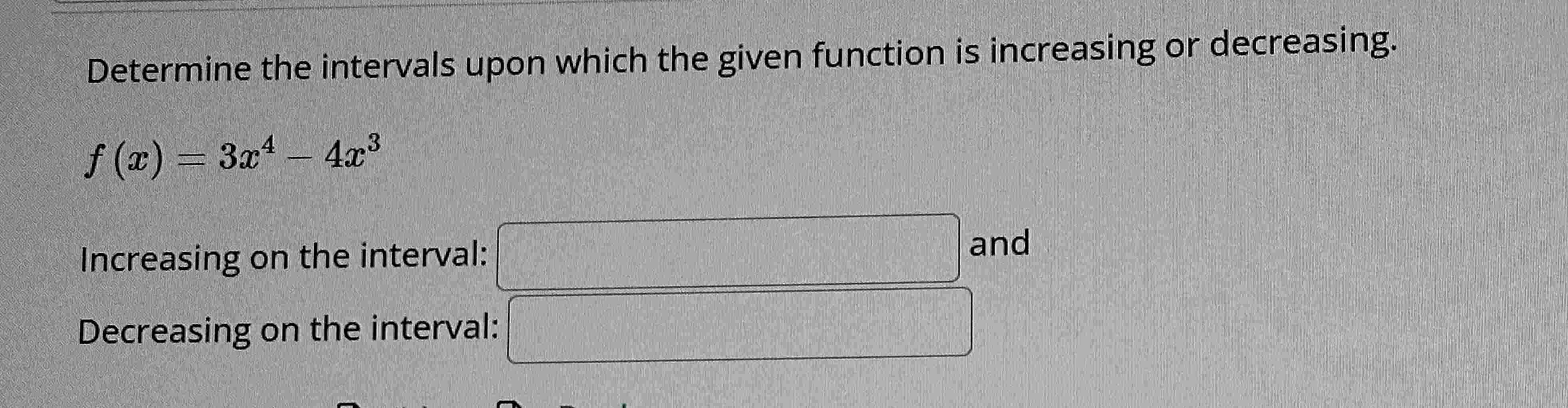 Solved Determine the intervals upon which the given function | Chegg.com