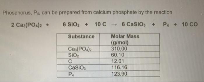 Solved If a sample containing 108g of Ca3(PO4)2 is reacted | Chegg.com