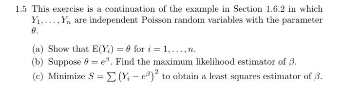 Solved 1.5 This exercise is a continuation of the example in | Chegg.com
