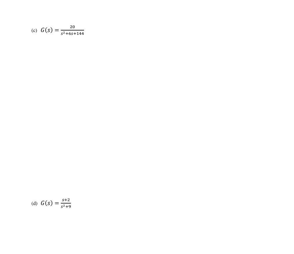 Solved Question 4 ( 30 points) For each of the transfer | Chegg.com