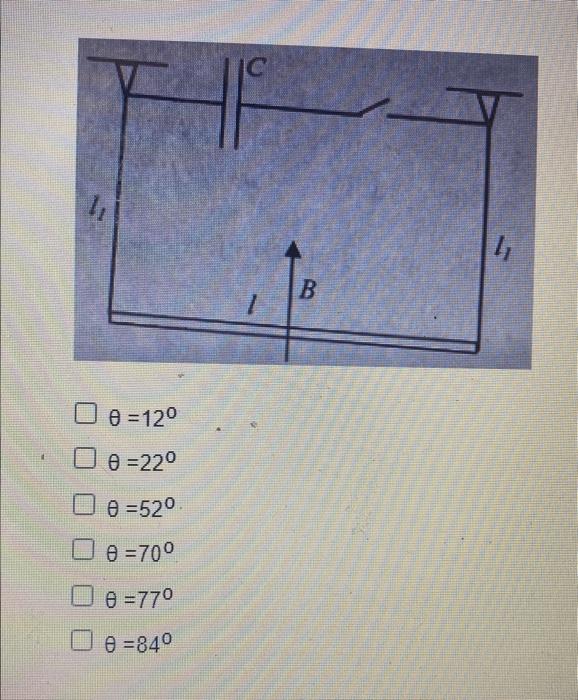 Solved A conducting rod is hung horizontally from two light | Chegg.com