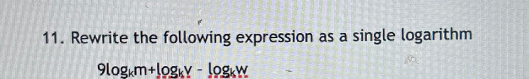 Solved Rewrite the following expression as a single | Chegg.com