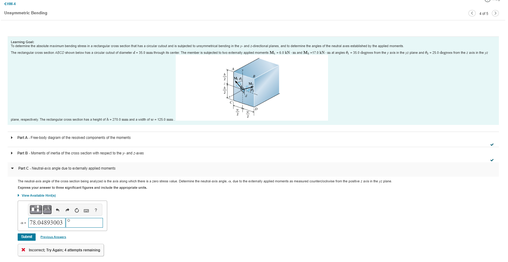 Solved Learning Goal:plane, respectively. The rectangular | Chegg.com