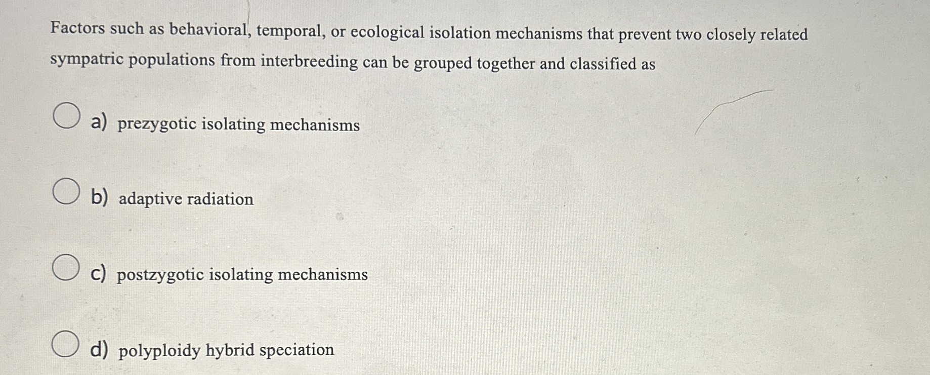 Solved Factors such as behavioral, temporal, or ecological | Chegg.com