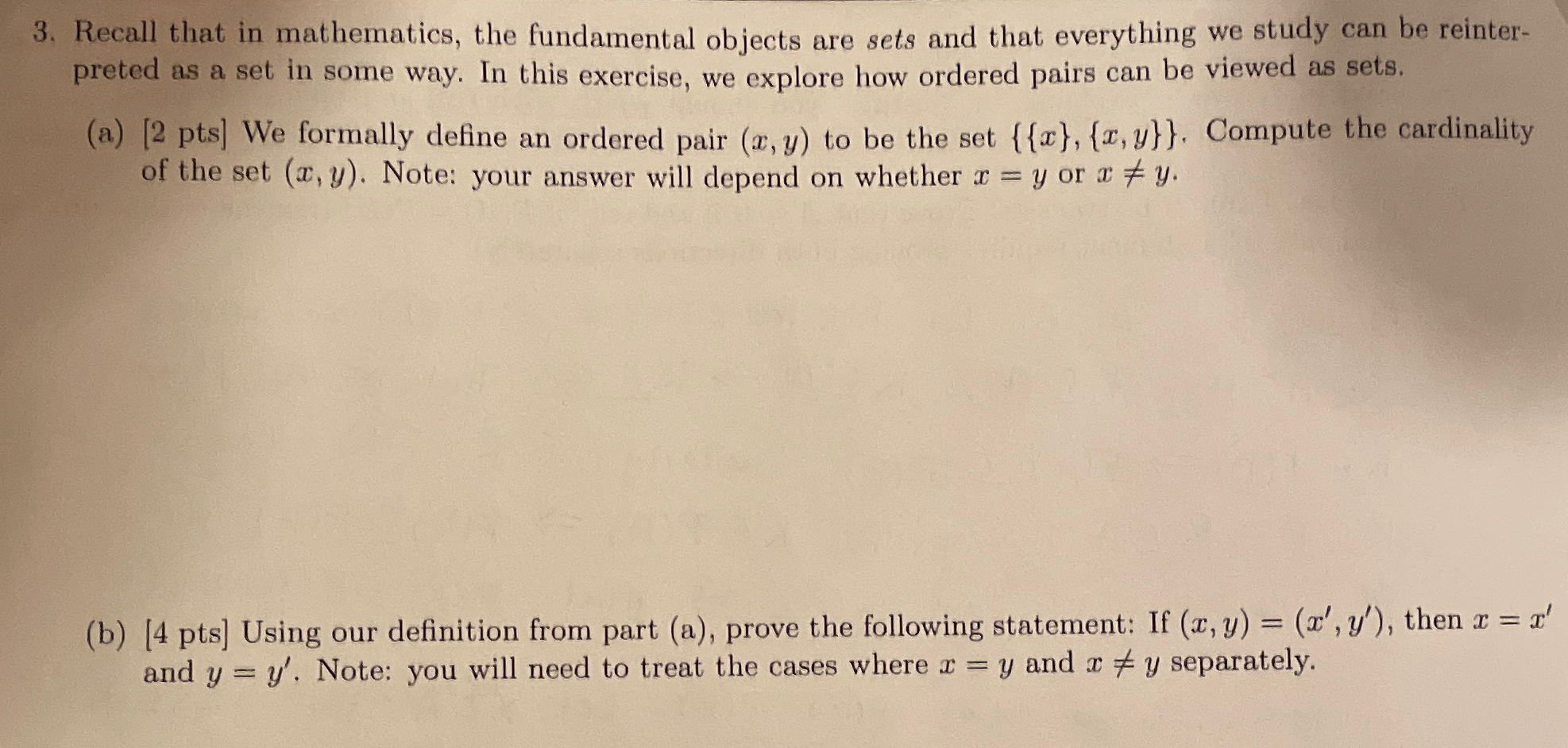 Solved Recall that in mathematics, the fundamental objects | Chegg.com
