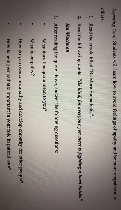 Solved Learning Goal: Students will learn how to avoid | Chegg.com