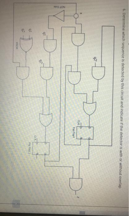 Solved 6. Determine which sequence is detected by this | Chegg.com