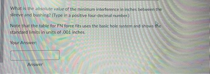 Solved \r\nWhat is the minimum key length in inches? (Type | Chegg.com