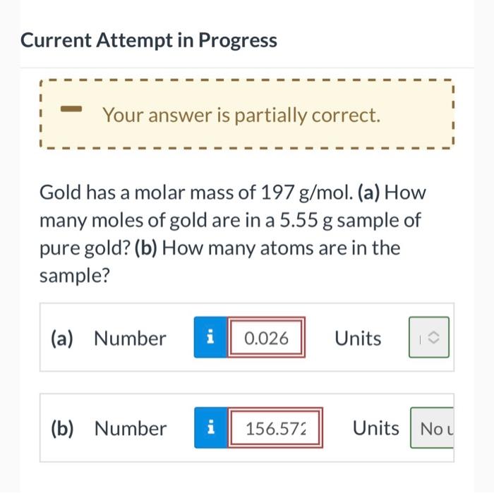Solved Current Attempt in Progress Your answer is partially | Chegg.com