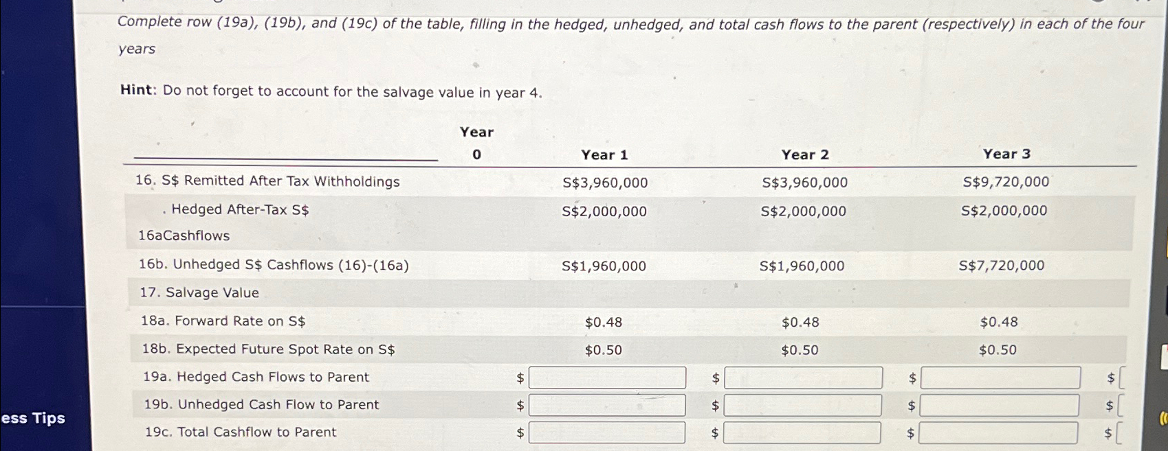 Solved Complete row (19a), (19b), ﻿and (19c) ﻿of the table, | Chegg.com