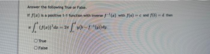 Solved Answer the following True or False. If f(x) is a | Chegg.com
