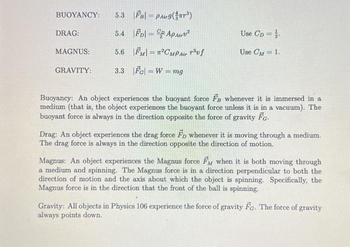 Solved i On the diagram above, show the drag force FD acting | Chegg.com