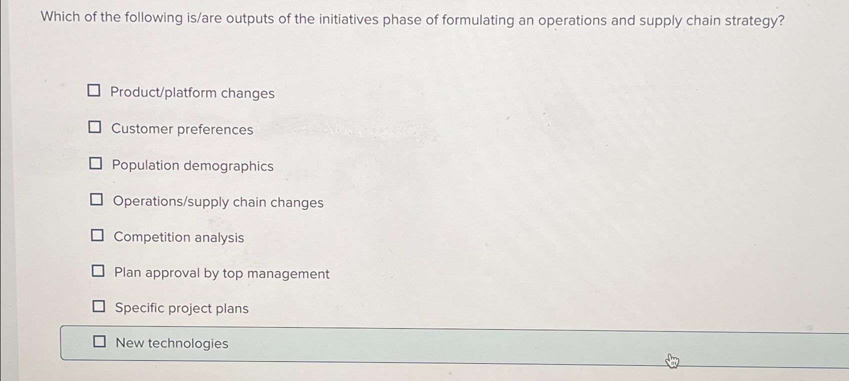 Solved Which of the following is/are outputs of the | Chegg.com