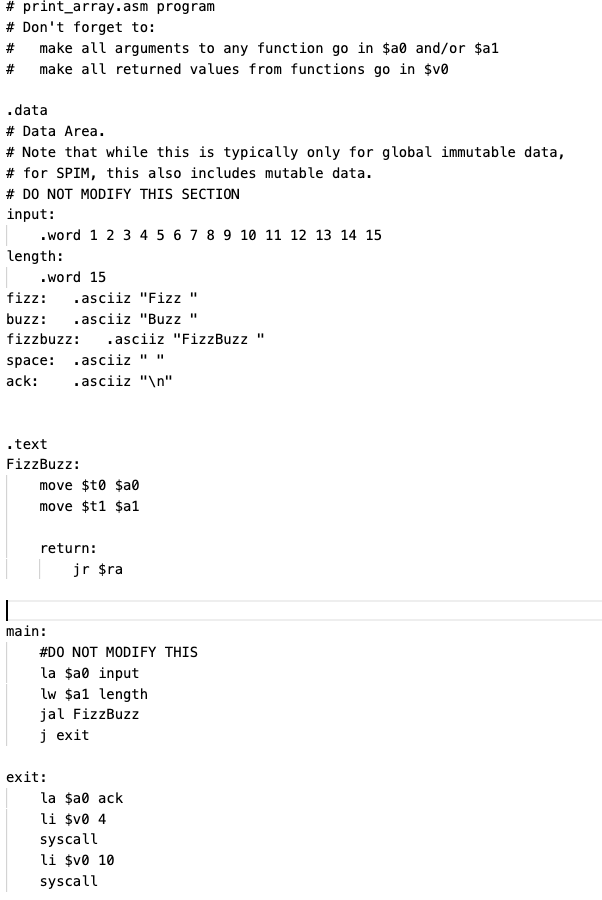 Solved You will write a MIPS assembly program that mimics | Chegg.com