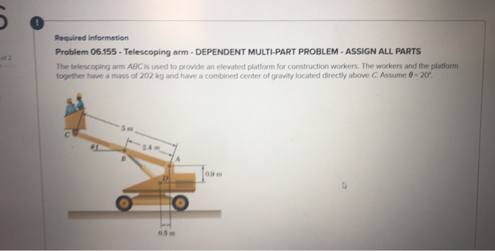 Solved Problem 06.155- Telescoping arm - DEPENDENT | Chegg.com