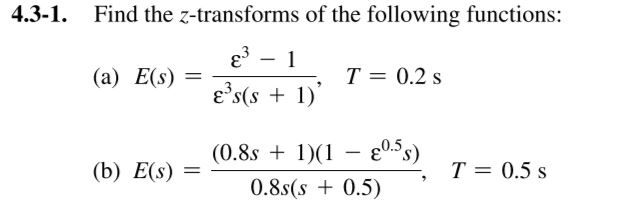 Solved part B only: 4.3-1. ﻿Find the z-transforms of the | Chegg.com