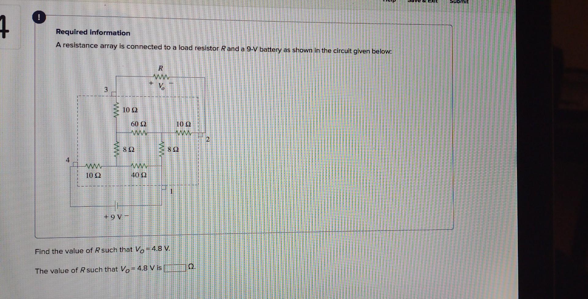 Solved Required information A resistance array is connected | Chegg.com