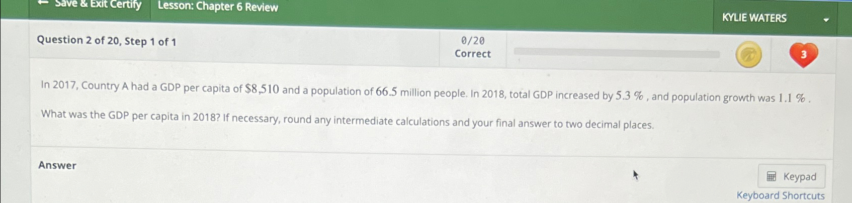 Solved Save & Exit CertilyLesson: Chapter 6 ﻿ReviewKYLIE | Chegg.com
