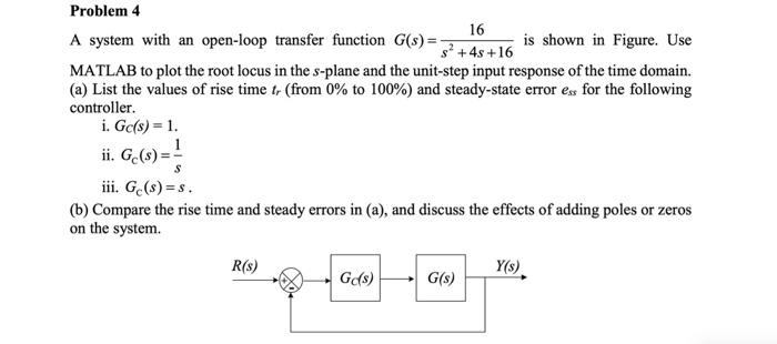Solved A system with an open-loop transfer function | Chegg.com