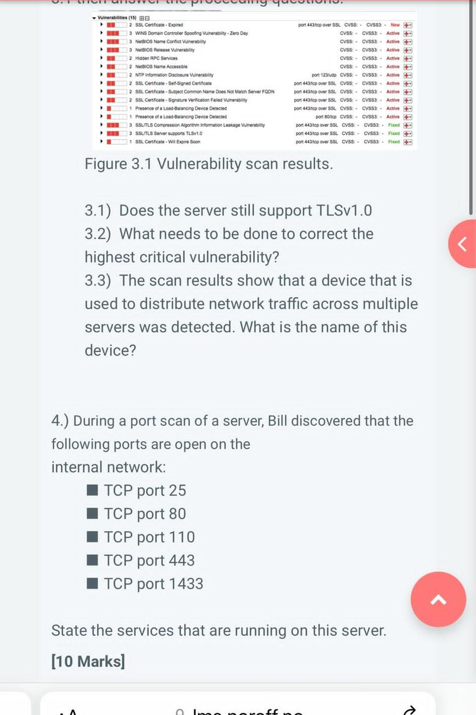 Solved Vulnerabilities (15) BB 2 SSL Certificate - Expired 3 | Chegg.com